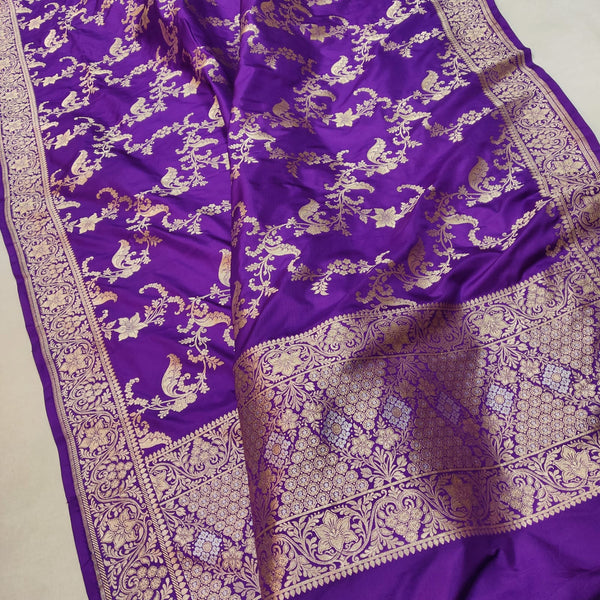 Purple Color Banarasi Katan Silk Lehenga – Banarasi Shagun